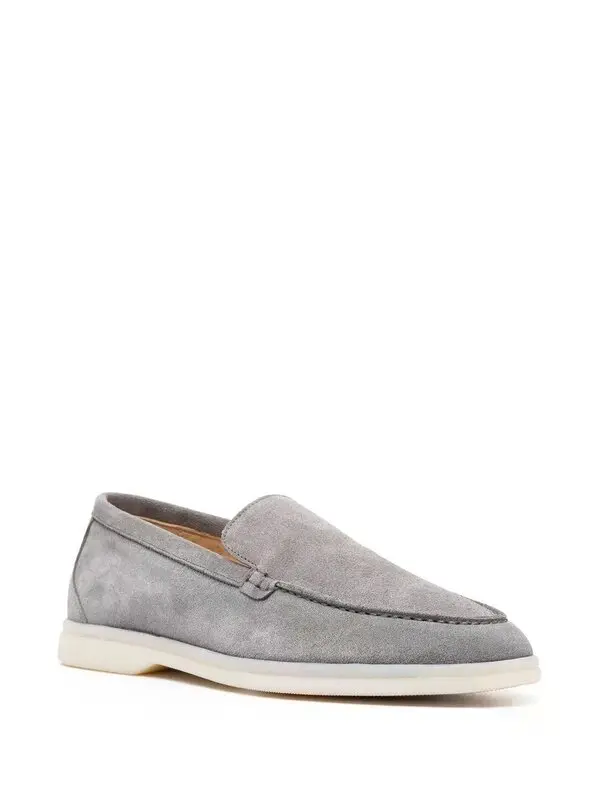 SCAROSSO Ludovica Suede Loafers - Grey