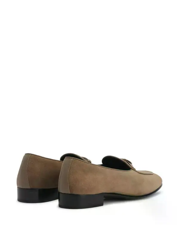 GIUSEPPE ZANOTTI Ewerton Almond-toe Suede Loafers