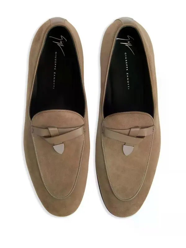 GIUSEPPE ZANOTTI Ewerton Almond-toe Suede Loafers