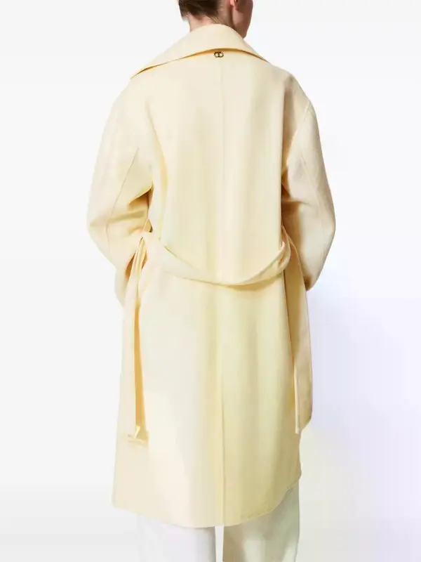 TWINSET Double-breasted Coat - Yellow