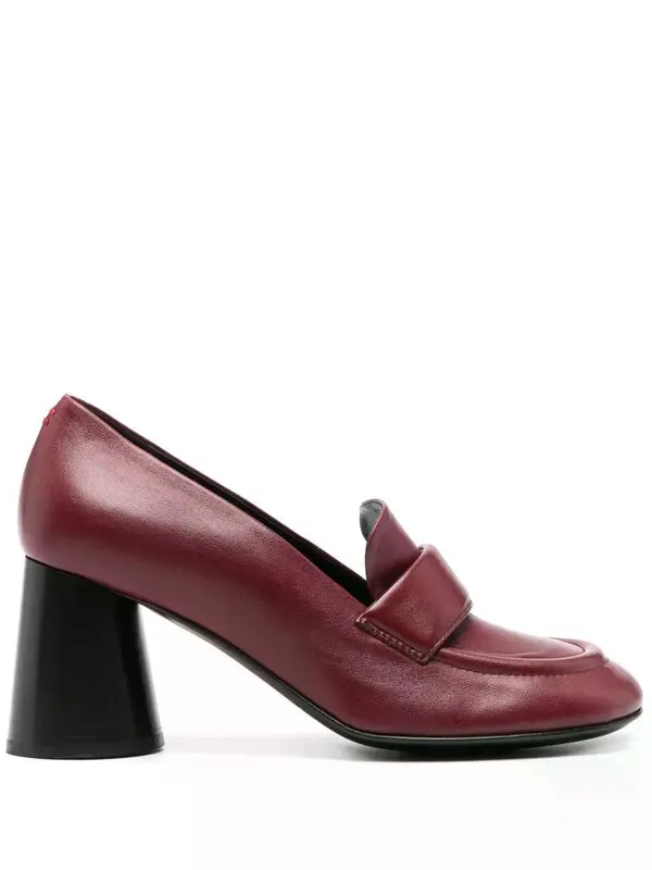 HALMANERA Block-heel 75mm Leather Loafers