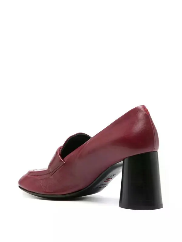 HALMANERA Block-heel 75mm Leather Loafers