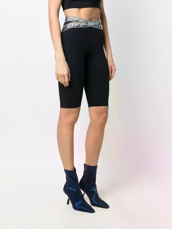 Off-White Athleisure Logo-tape Cycling Shorts