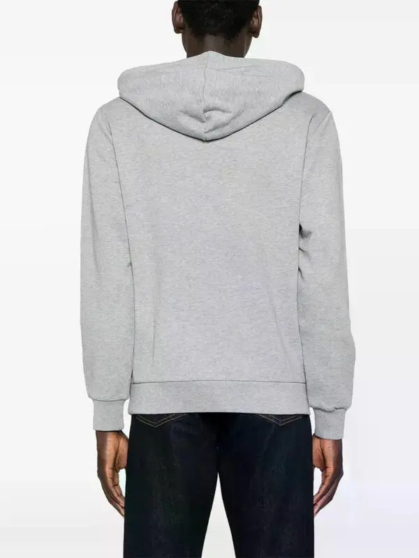 A.p.c. Flocked-logo Cotton Hoodie