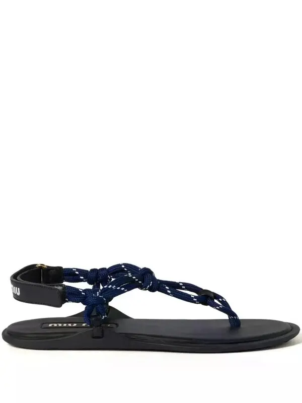 Miu Miu Rivière-cord Sandals - Blue