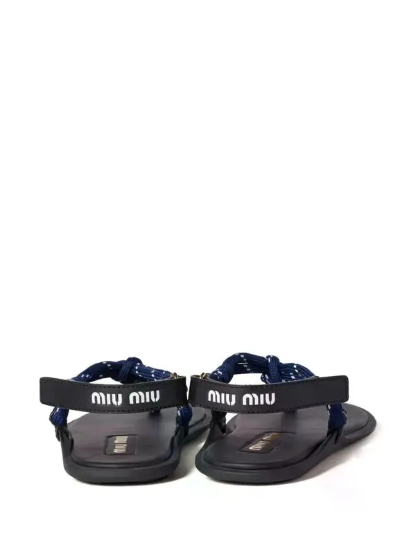 Miu Miu Rivière-cord Sandals - Blue