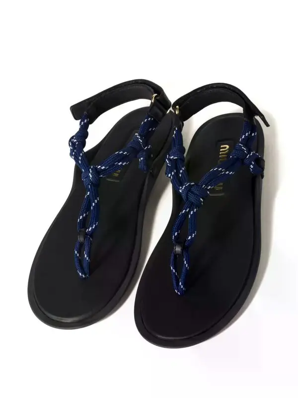 Miu Miu Rivière-cord Sandals - Blue