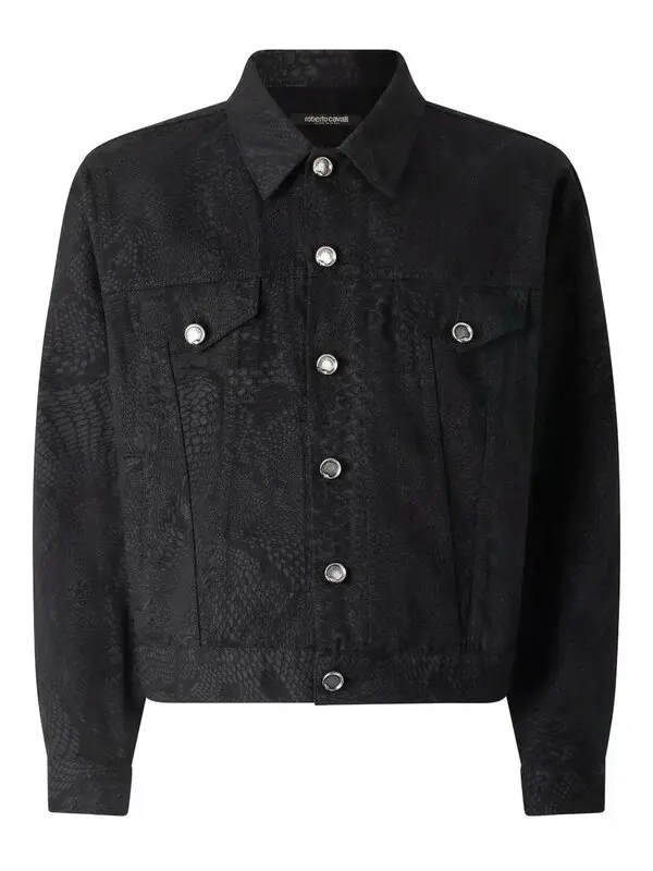 Roberto Cavalli Python-print Jacket