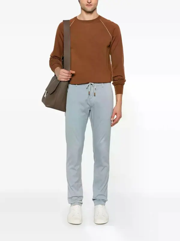 Eleventy Drawstring Straight-leg Trousers
