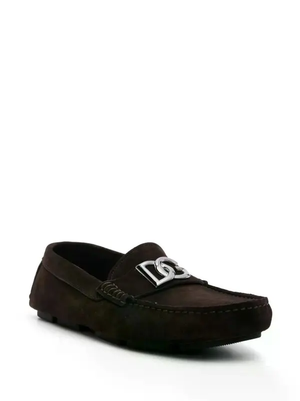 Dolce & Gabbana Logo-plaque Suede Loafers