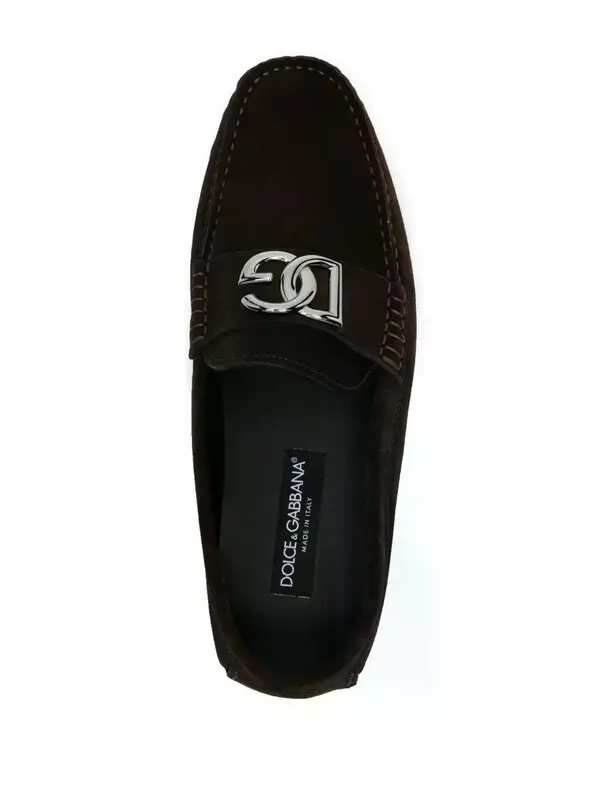 Dolce & Gabbana Logo-plaque Suede Loafers
