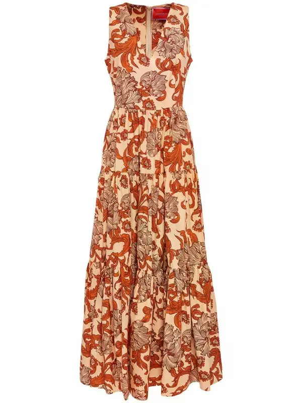 La DoubleJ Botanical-print Poplin Dress