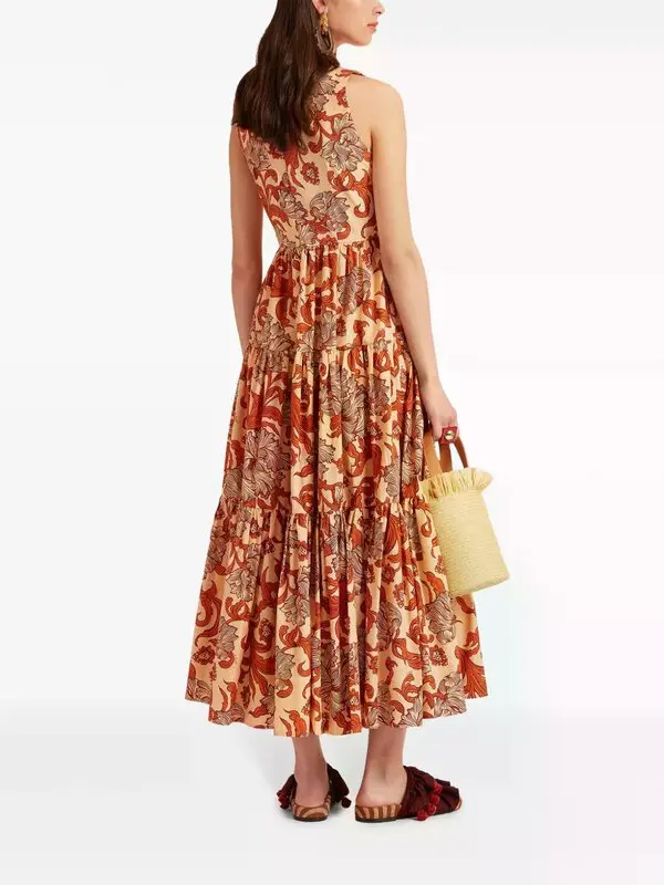 La DoubleJ Botanical-print Poplin Dress
