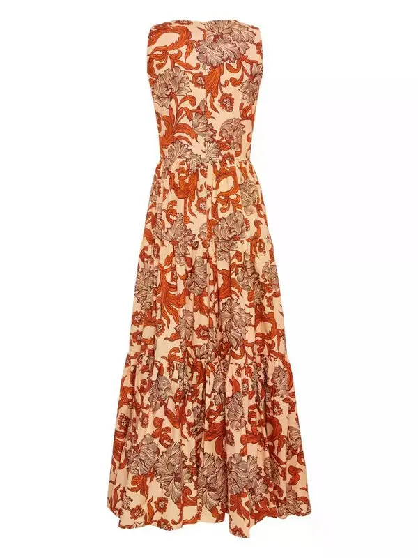 La DoubleJ Botanical-print Poplin Dress