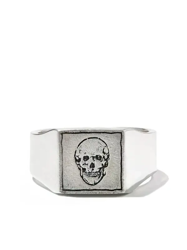 PYRRHA Skull Square Signet Ring