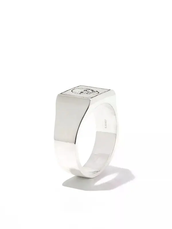 PYRRHA Skull Square Signet Ring