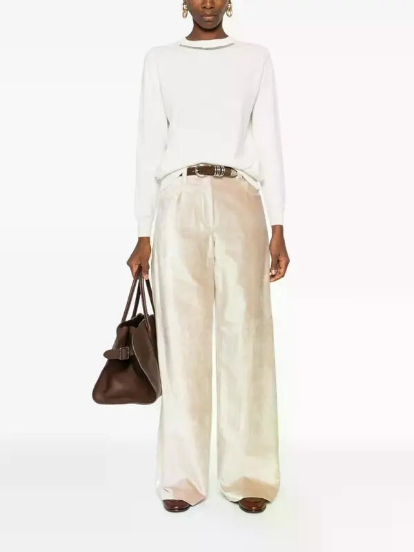 Brunello Cucinelli Wide-leg Velvet Trousers