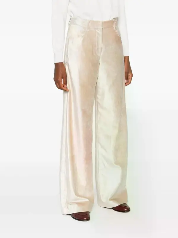 Brunello Cucinelli Wide-leg Velvet Trousers