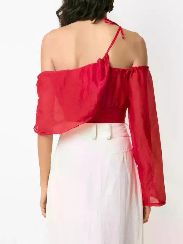 AMIR SLAMA Draped One-shoulder Bodysuit