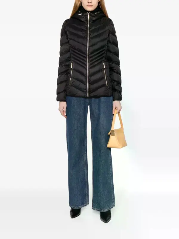 Michael Kors Chevron-quilted Hooded Jacket