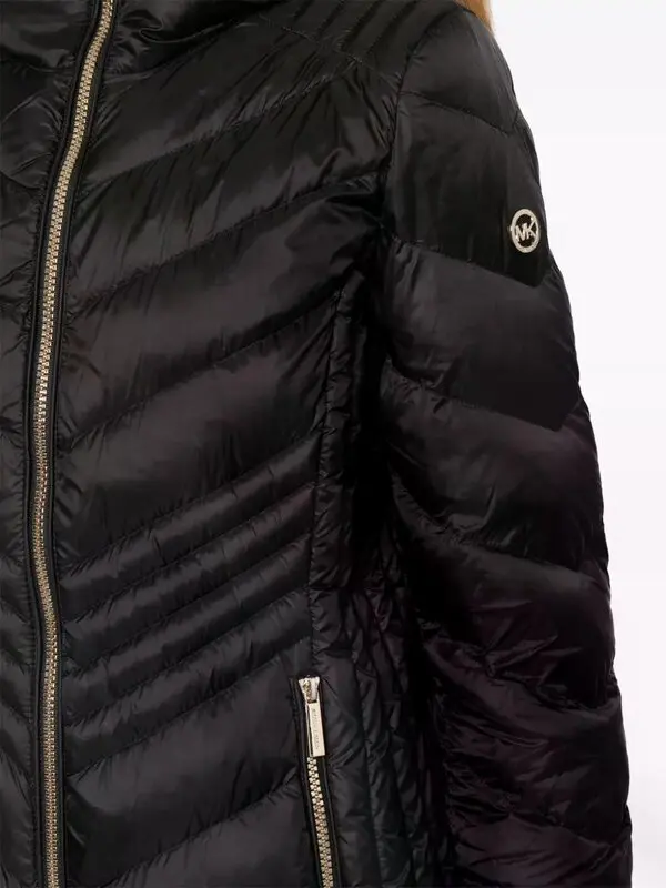 Michael Kors Chevron-quilted Hooded Jacket