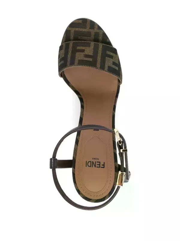 Fendi Zucca Monogram Heeled Sandals