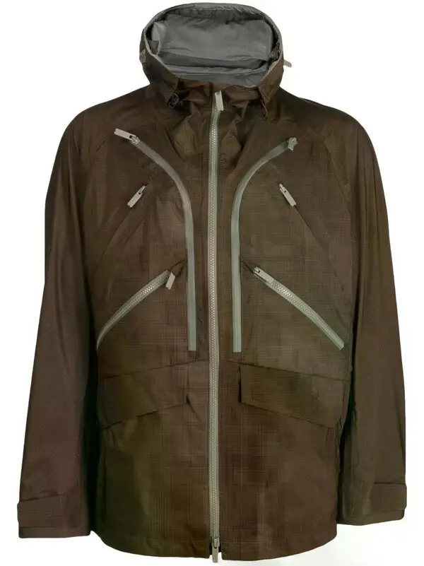 WHITE MOUNTAINEERING Zip-up Plaid Hooded Jacket