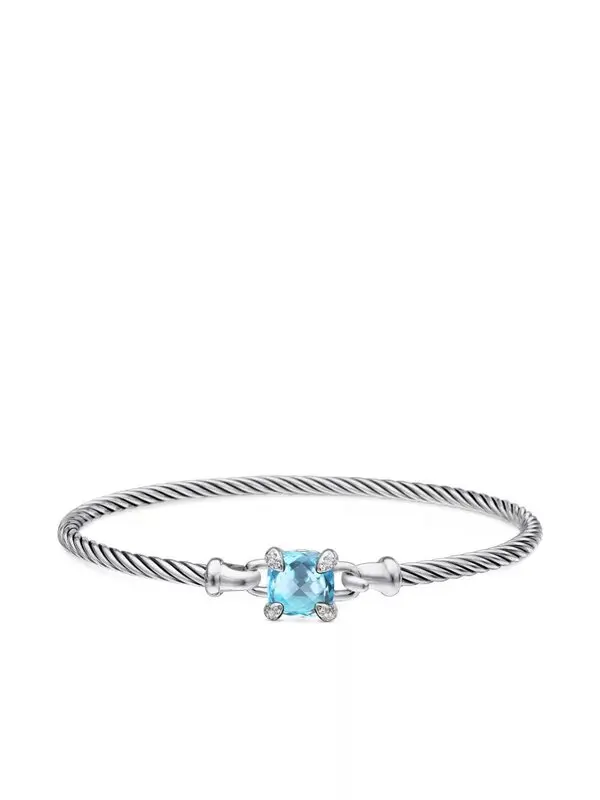 David Yurman Sterling Chatelaine Diamond Bracelet