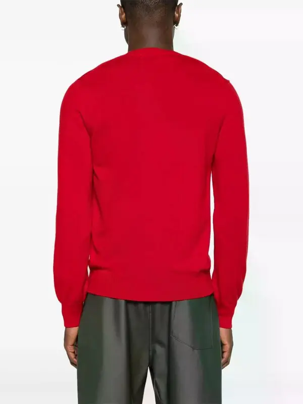 Play Comme Des Garcon Heart-patch Wool Jumper