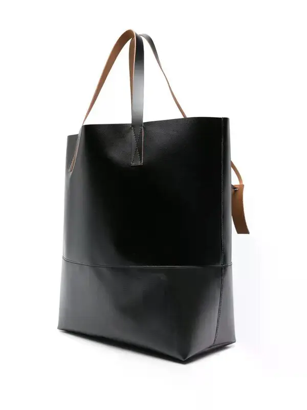 Marni Tribeca Logo-print Faux-leather Tote Bag