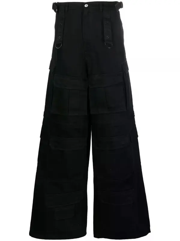 Vetements Wide-leg Cargo Trousers - Black