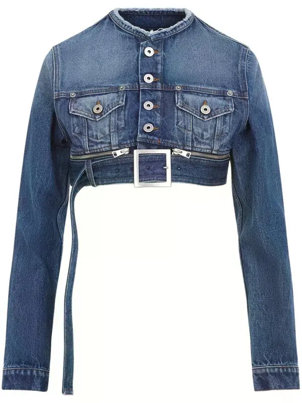 JEAN PAUL GAULTIER Cropped Denim Jacket - Blue