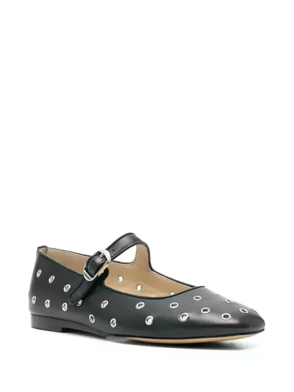 Le Monde Beryl Eyelet-studded Ballet Flats