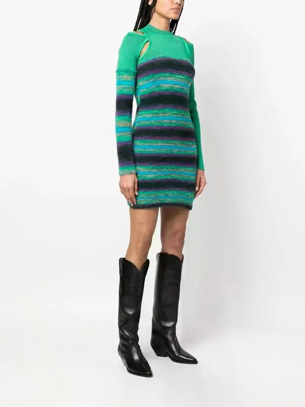 Andersson Bell Stripe-pattern Knitted Dress