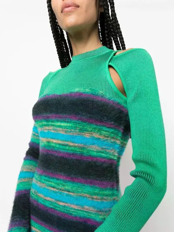 Andersson Bell Stripe-pattern Knitted Dress