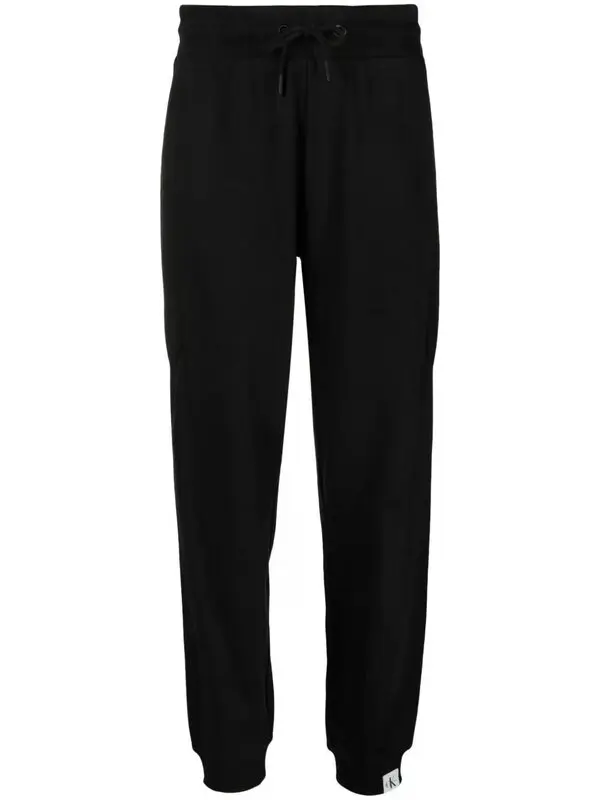 Calvin Klein Tab Jersey Track Pants - Black