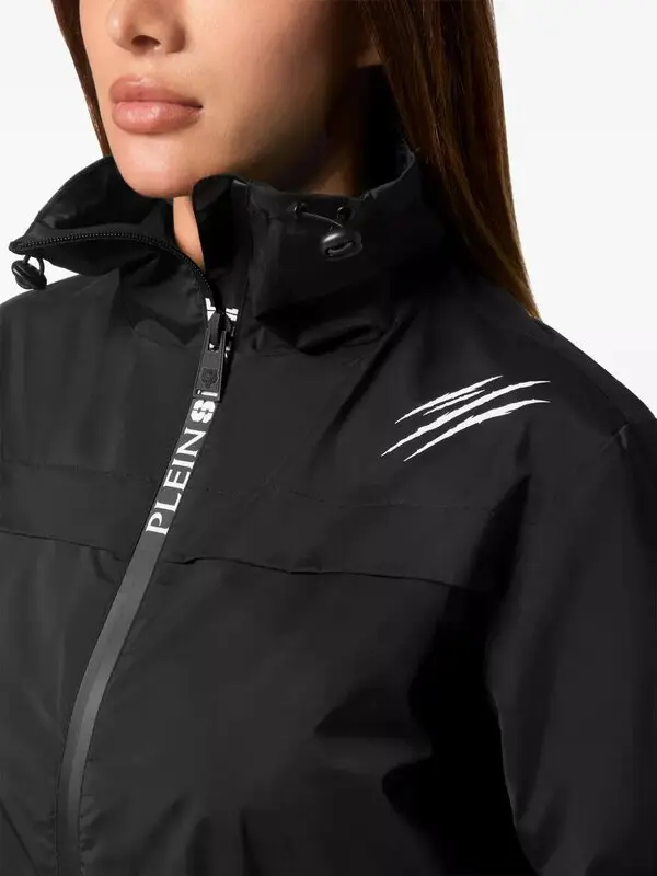 PLEIN SPORT Scratch-print Cropped Windbreaker
