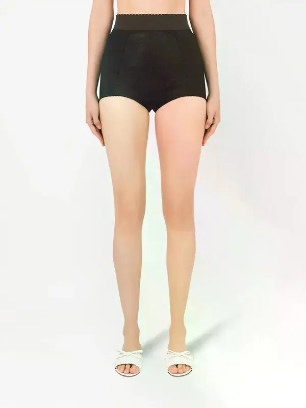 Dolce & Gabbana High-waisted Jacquard Briefs - Black