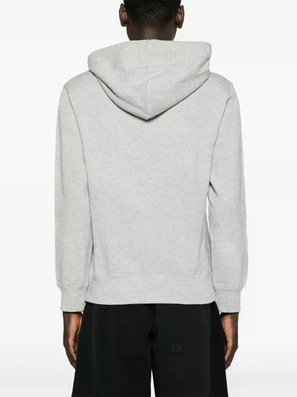 Play Comme Des Garcon Heart Motif Cotton Hoodie - Grey