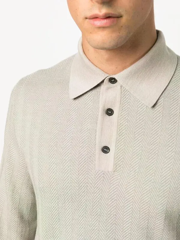 Brioni Long-sleeve Wool Polo Shirt