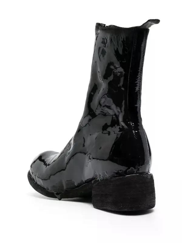 Guidi Laminated Leather Ankle Boots