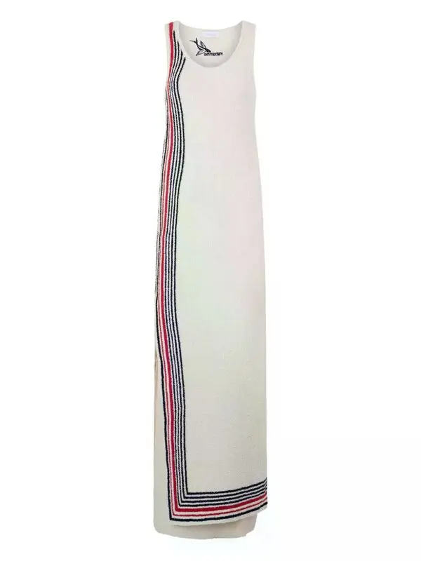 Rabanne Striped Sleeveless Maxi Dress - Neutrals