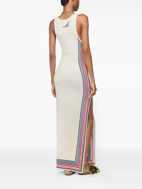 Rabanne Striped Sleeveless Maxi Dress - Neutrals