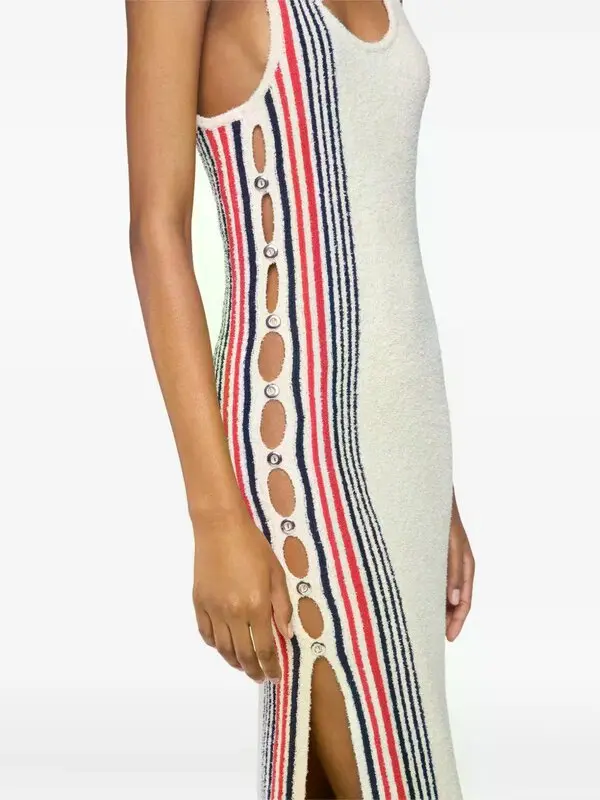 Rabanne Striped Sleeveless Maxi Dress - Neutrals