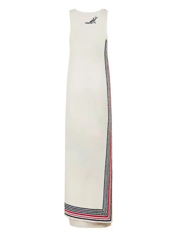 Rabanne Striped Sleeveless Maxi Dress - Neutrals