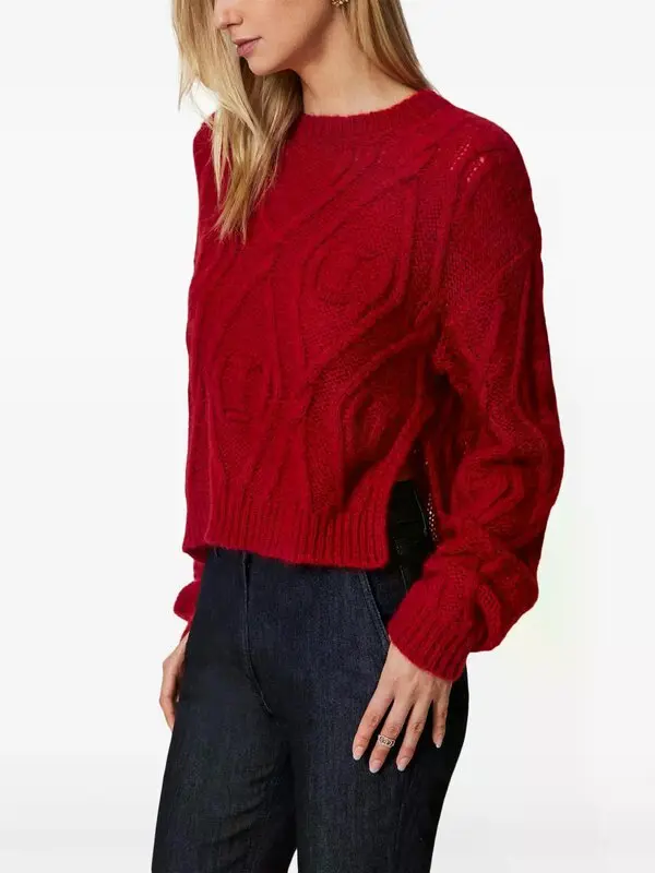 TWINSET Intarsia-knit Logo Drop-shoulder Sweater