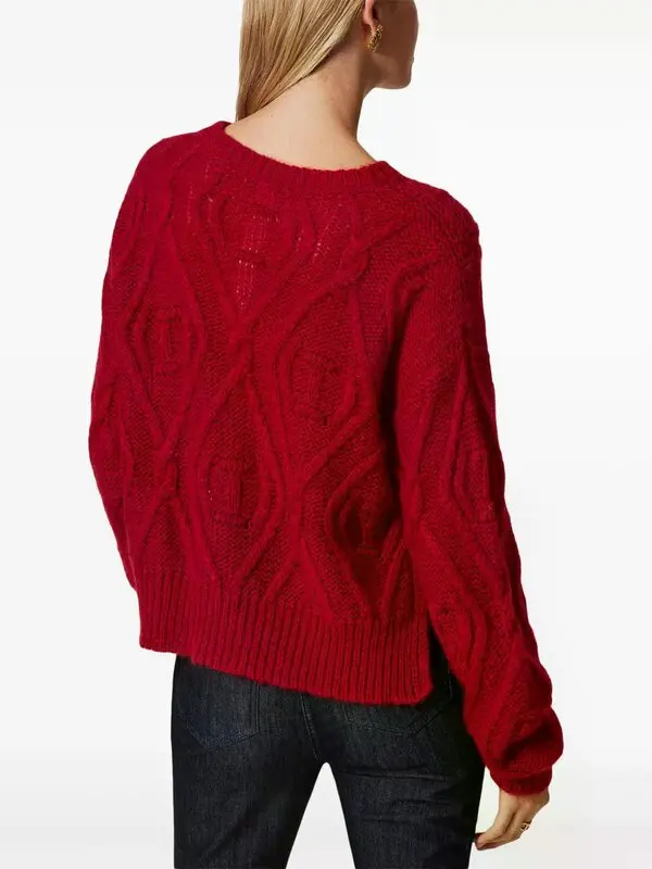 TWINSET Intarsia-knit Logo Drop-shoulder Sweater