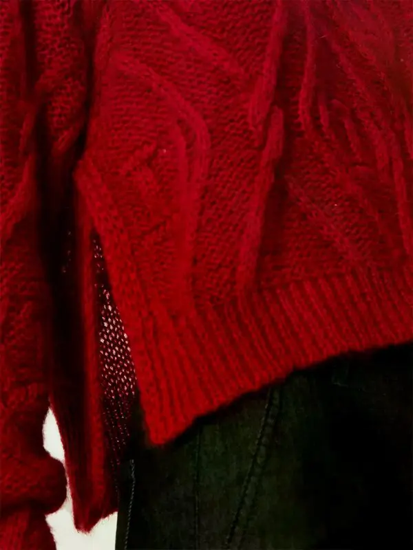 TWINSET Intarsia-knit Logo Drop-shoulder Sweater