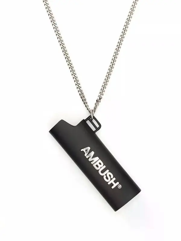 AMBUSH Lighter Case Pendant Necklace - Black