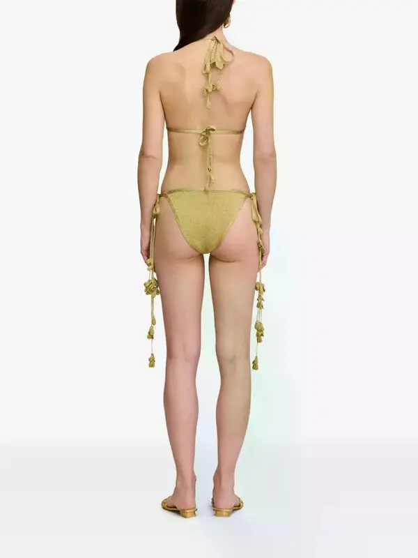 Cult Gaia Alia Lurex Triangle Bikini Bottom